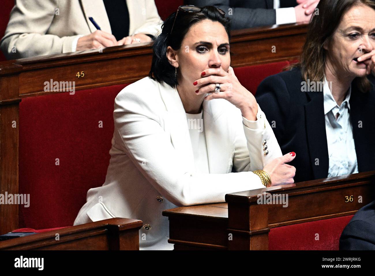 Paris, France. 13th Mar, 2024. Deputy, Laure Lavalette attends a ...