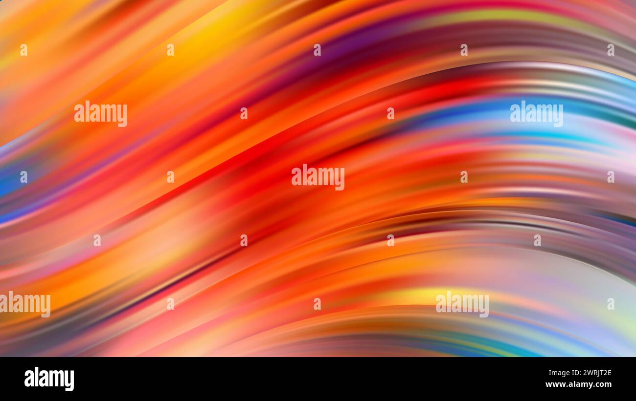 Abstract blue liquid flow brushstroke lines. Vibrant gradient swirl ...