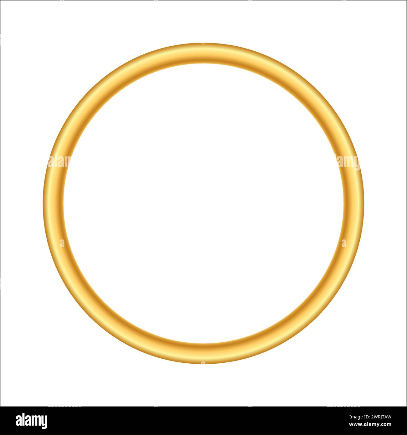 Gold thin round frame. Golden luxury circle logo Stock Vector Image ...