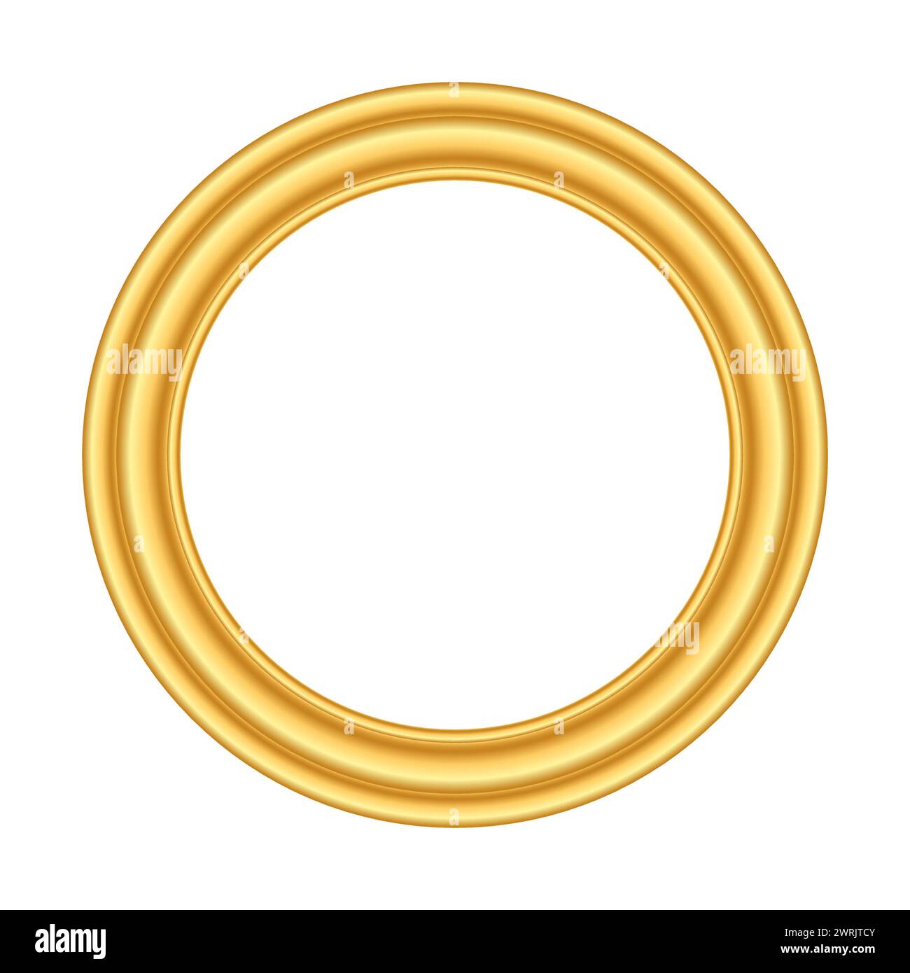 Gold thin round frame. Golden luxury circle logo Stock Vector Image ...