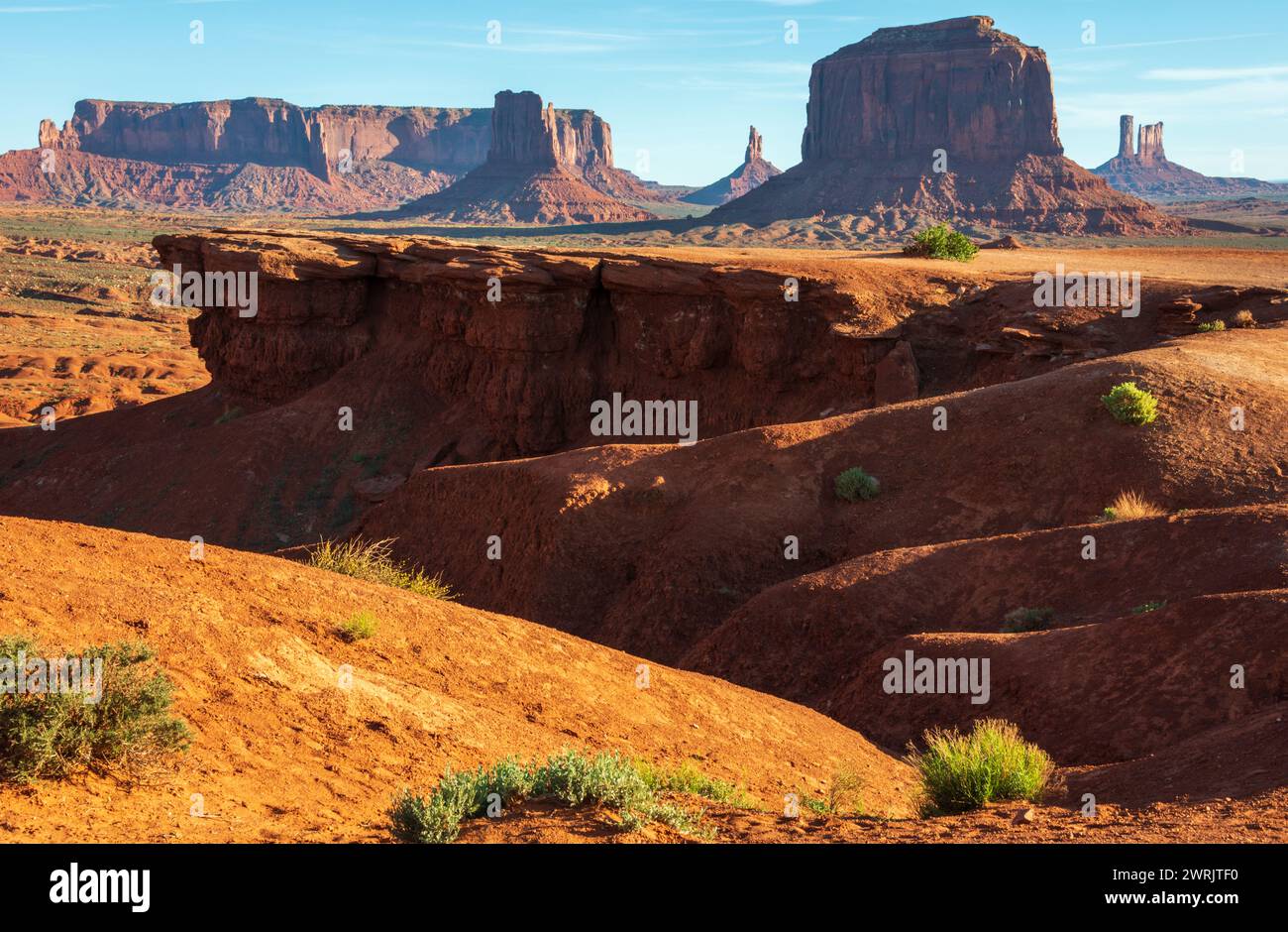 Epic Buttes of Monument Valley Navajo Tribal Park, in Utah Stock Photo ...