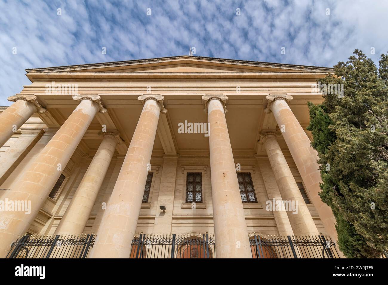 Courts of Justice building in the historic center of Valletta, Malta ...