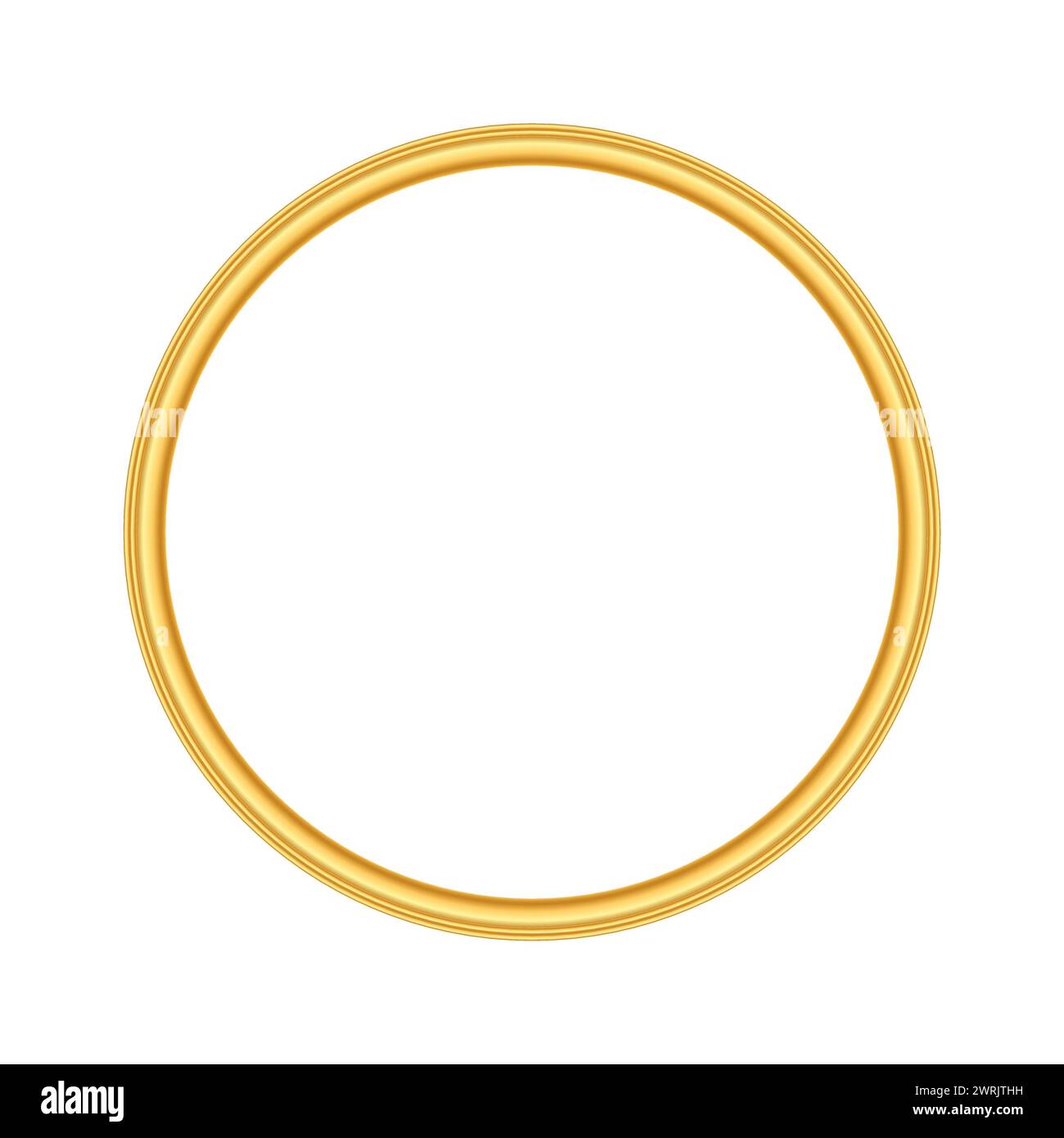 Gold thin round frame. Golden luxury circle logo Stock Vector Image ...