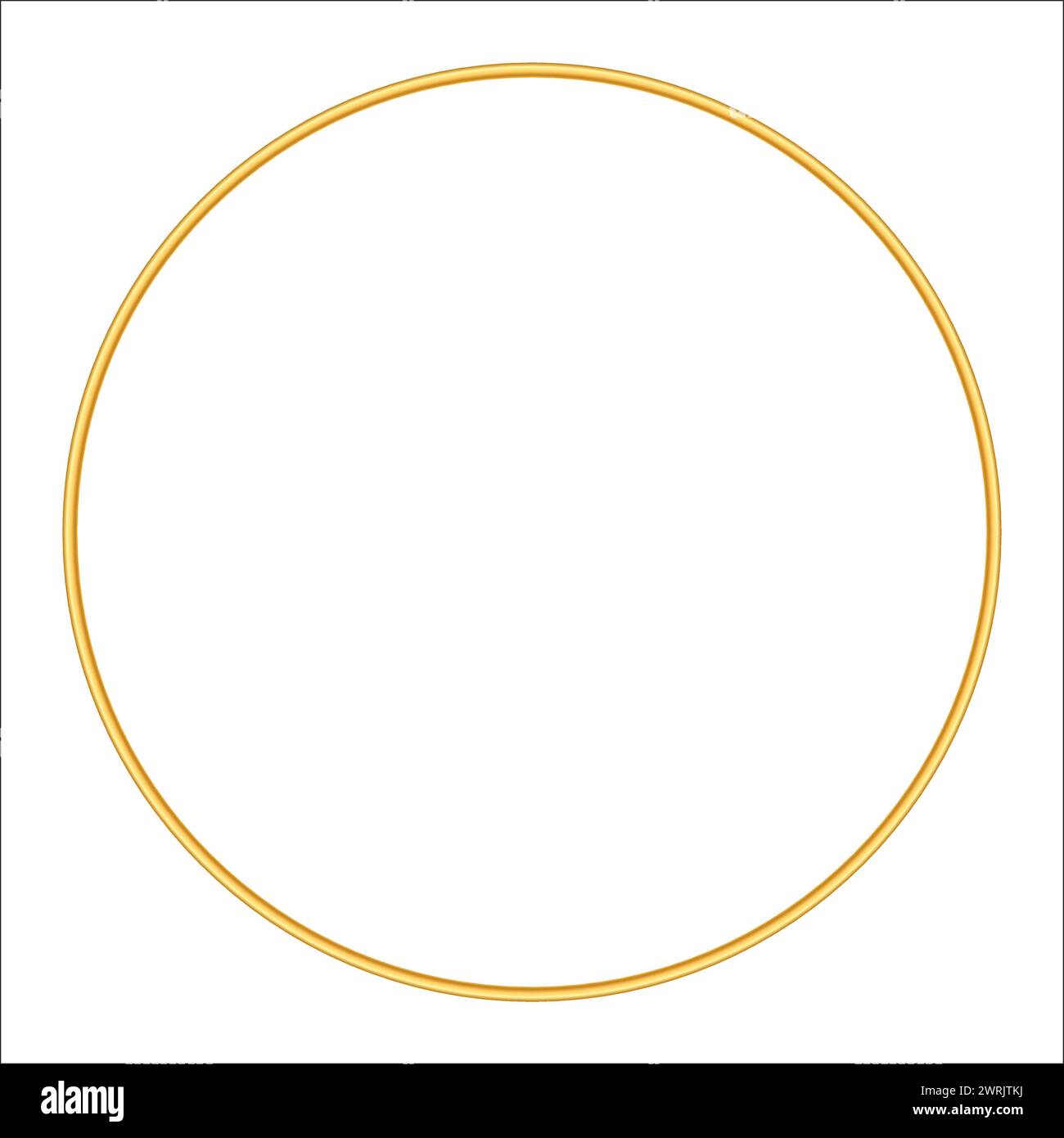 Gold thin round frame. Golden luxury circle logo Stock Vector Image ...