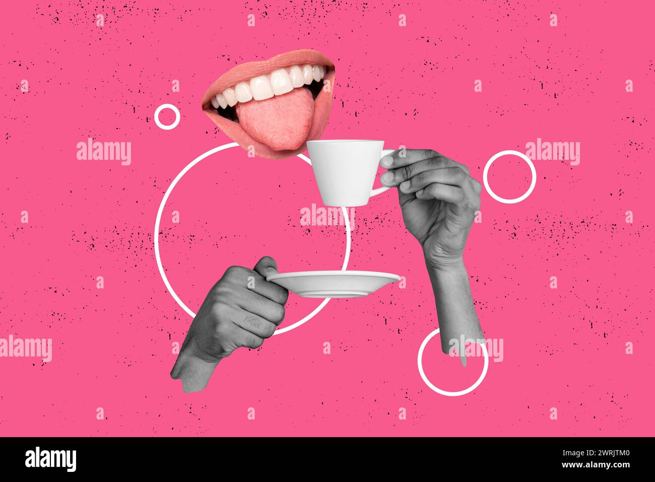 Composite 3d photo artwork graphics collage of mouth smile tongue teeth ...