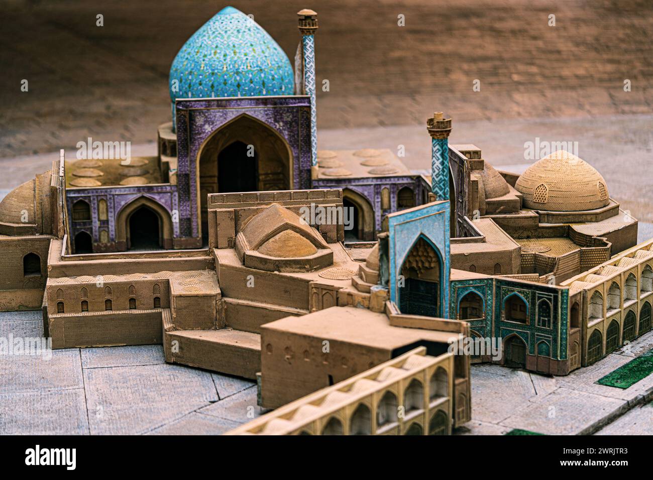 Model mosque on stone surface with lawn in front Stock Photo - Alamy