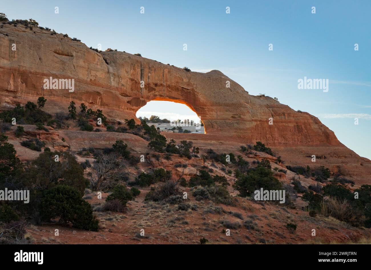 Wilson Arch, natural sandstone arch in southeastern Utah, USA Stock ...
