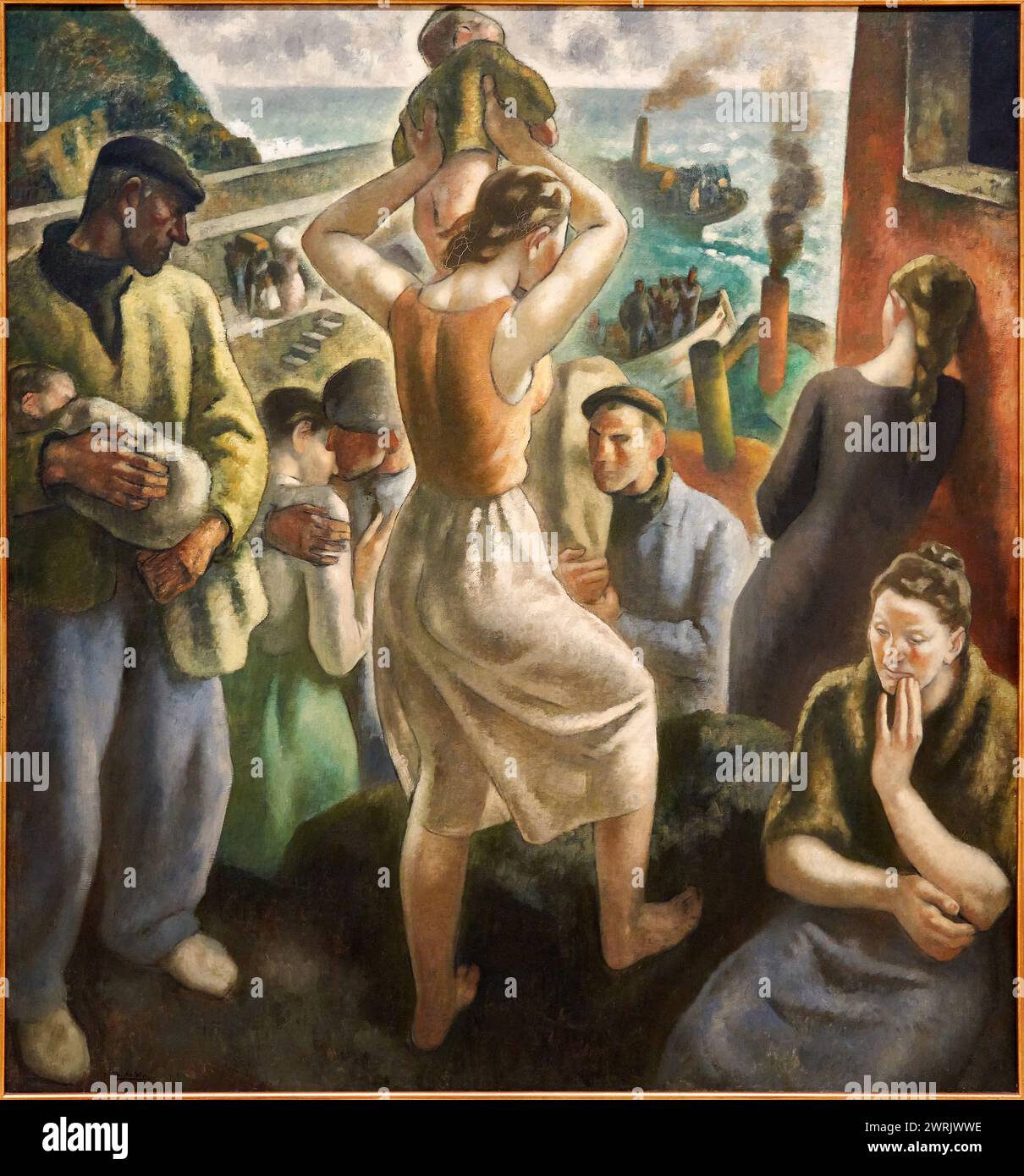 “War Triptych, The Exodus”, 1937-38, Aurelio Arteta (1879-1940 ...