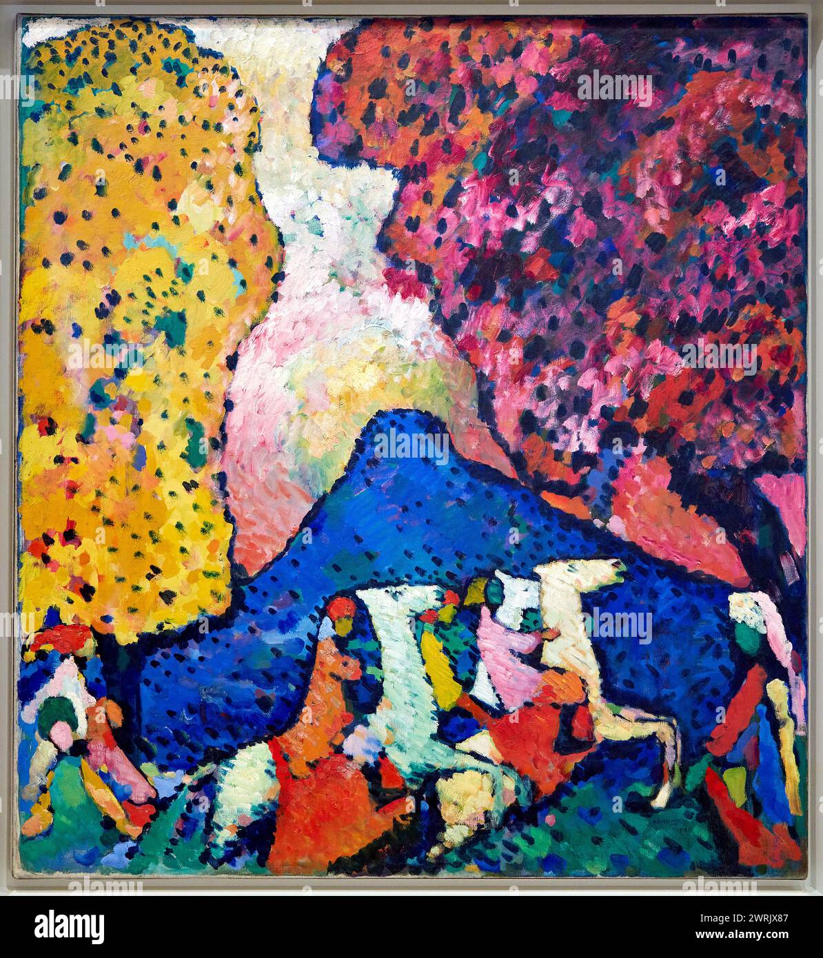 “Blue Mountain (Der blue Berg)”, 1908-09, Vasily Kandinsky (b. 1866 ...