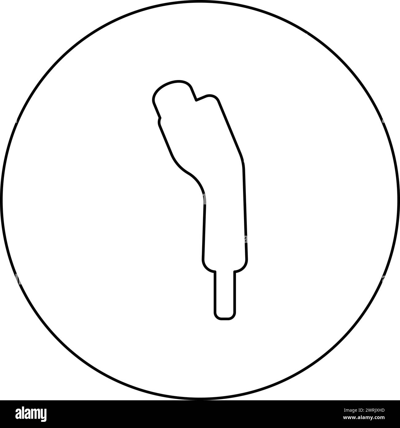 Electric car charger charging plug Ev icon in circle round black color vector illustration image ...