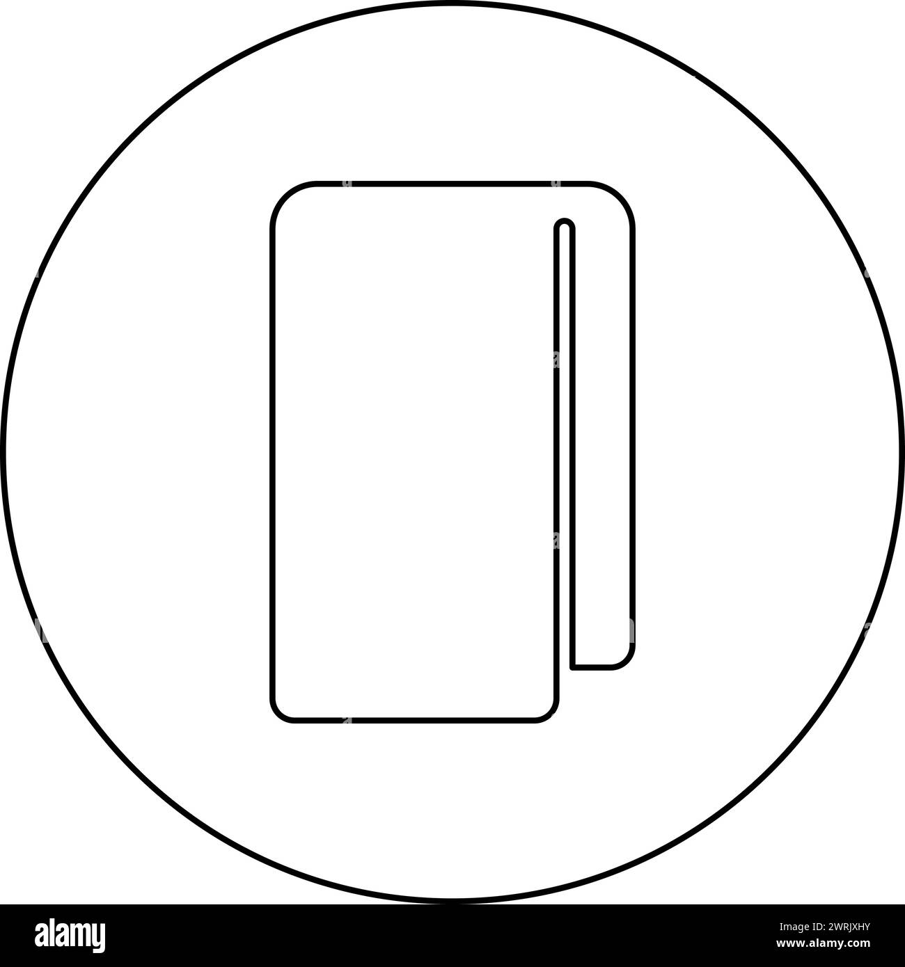 Towel stack of folded bath napkin icon in circle round black color ...