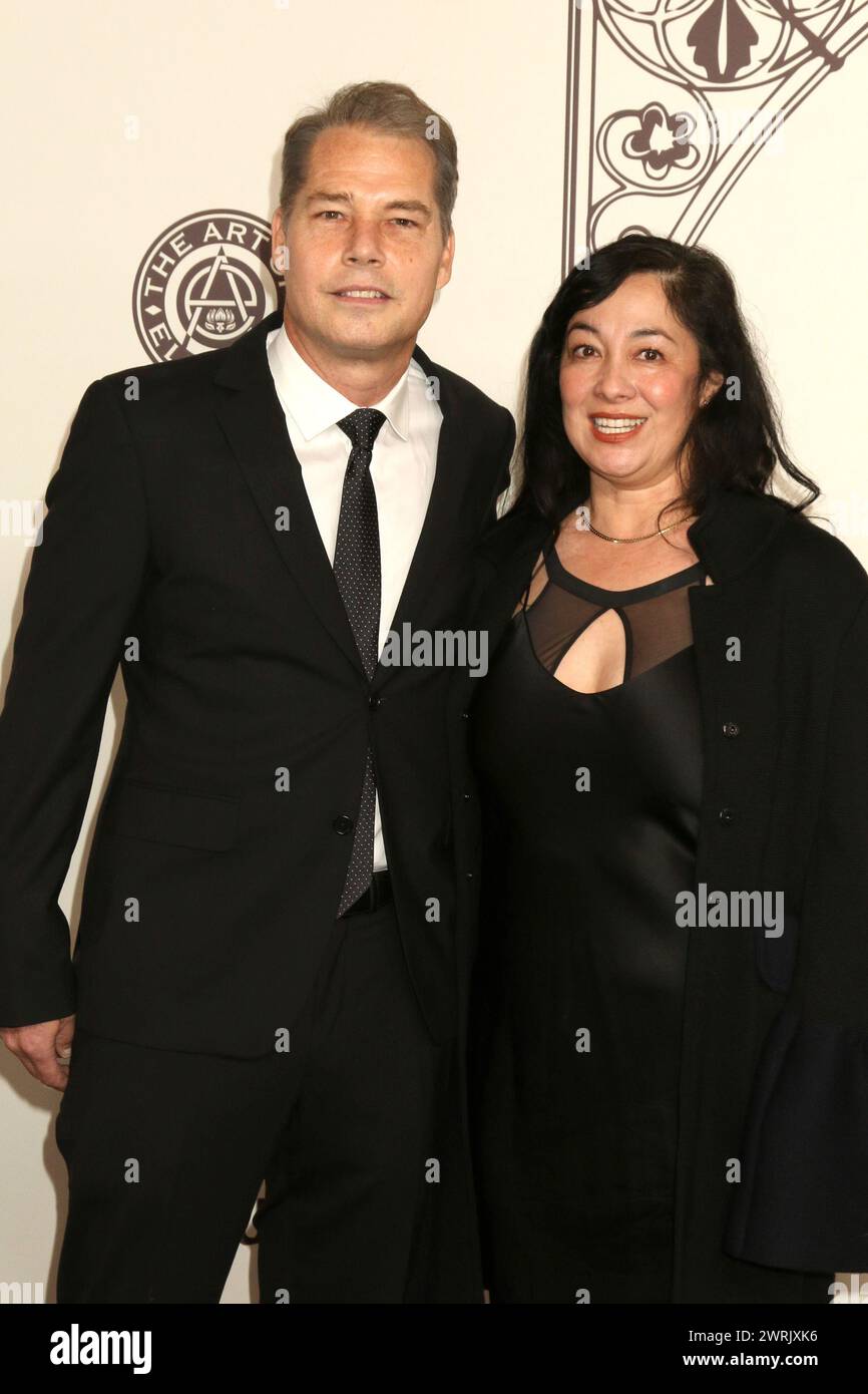 LOS ANGELES - JAN 6: Shepard Fairey, Amanda Fairey at the 2024 Art of ...