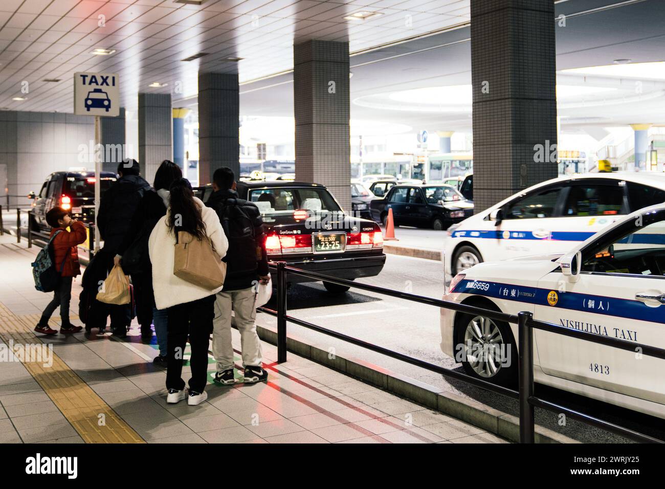 A taxi stand in Tokyo, Japan on February 14, 2024. In the Japanese taxi ...