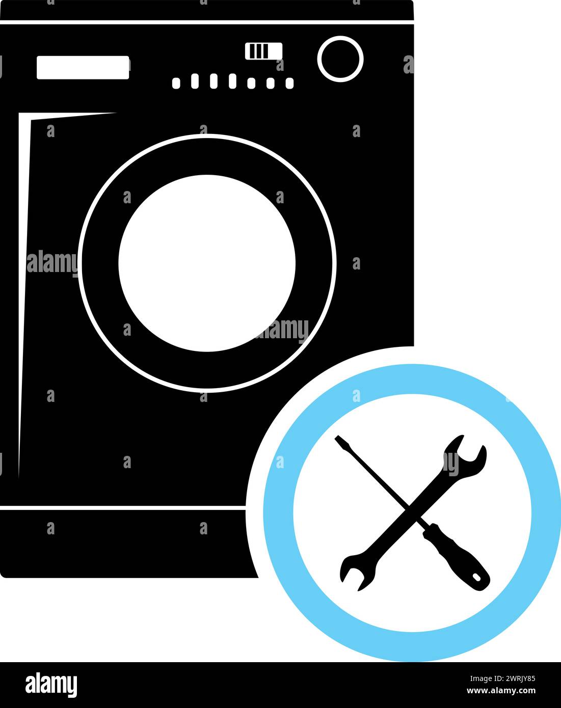 Washing Machine Repair Service. Vector Stock Vector Image & Art - Alamy