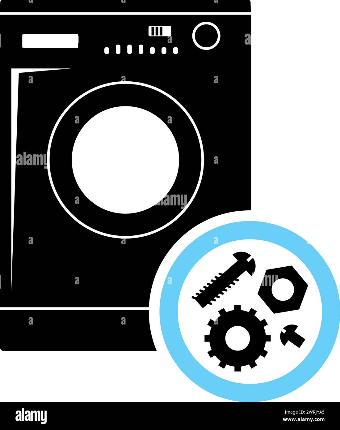 Washing Machine Repair Service. Vector Stock Vector Image & Art - Alamy