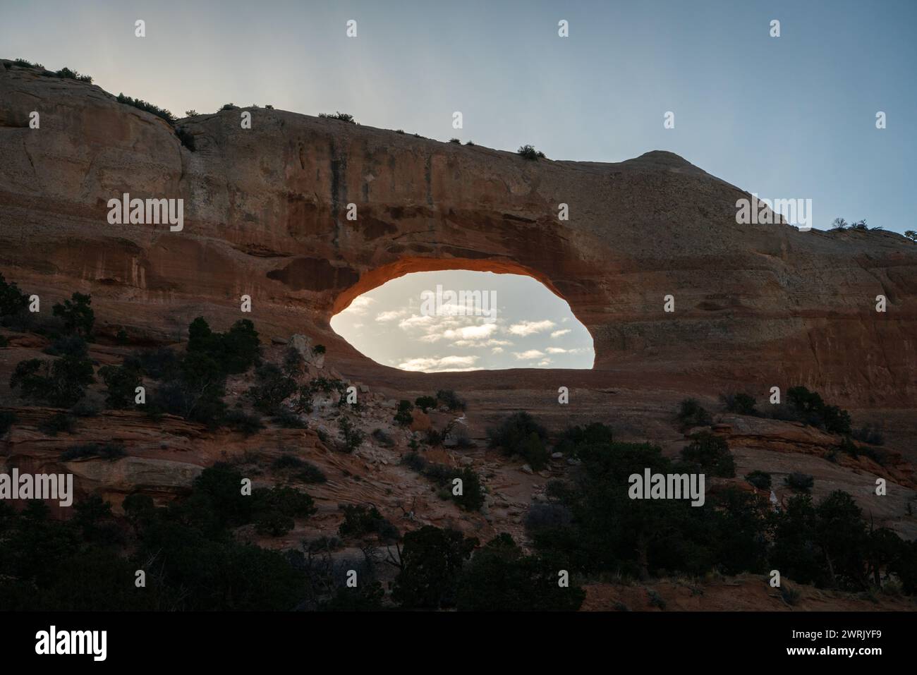 Wilson Arch, natural sandstone arch in southeastern Utah, USA Stock ...