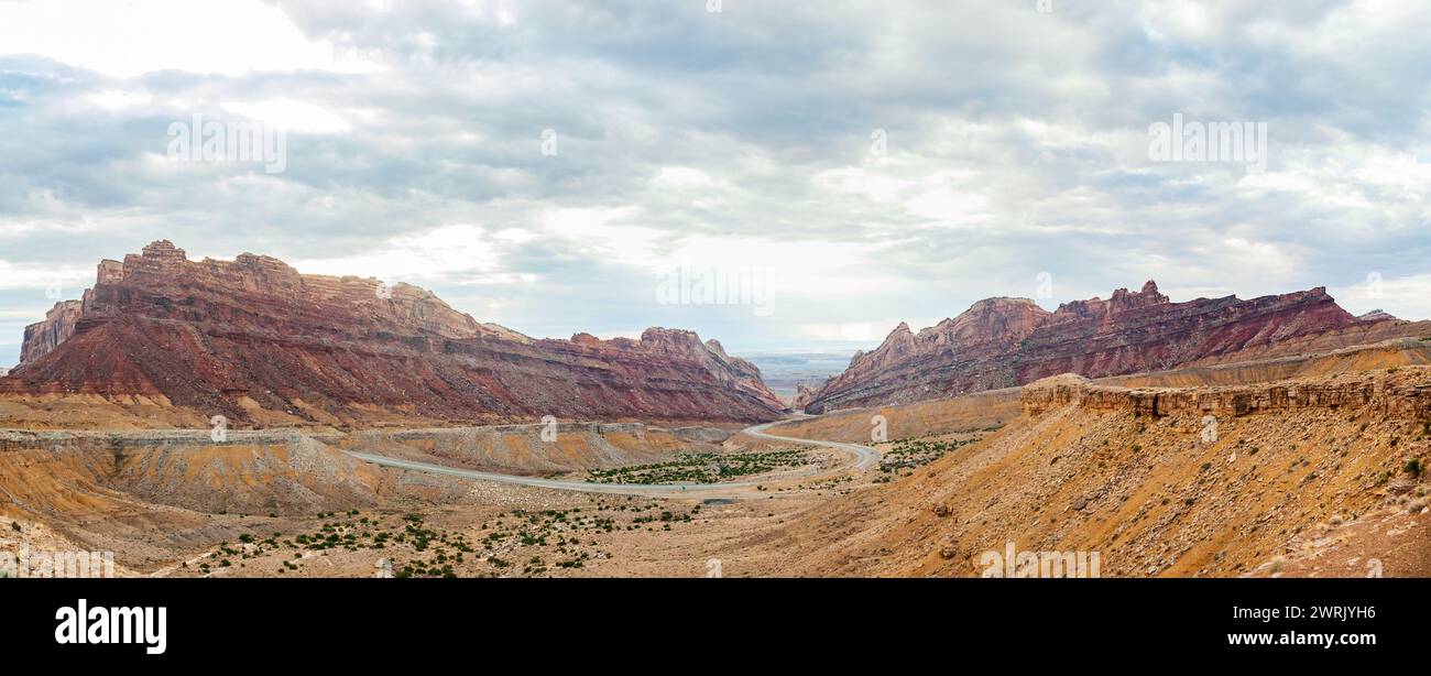 The Spotted Wolf Canyon View along I-70 in central Utah, USA Stock ...