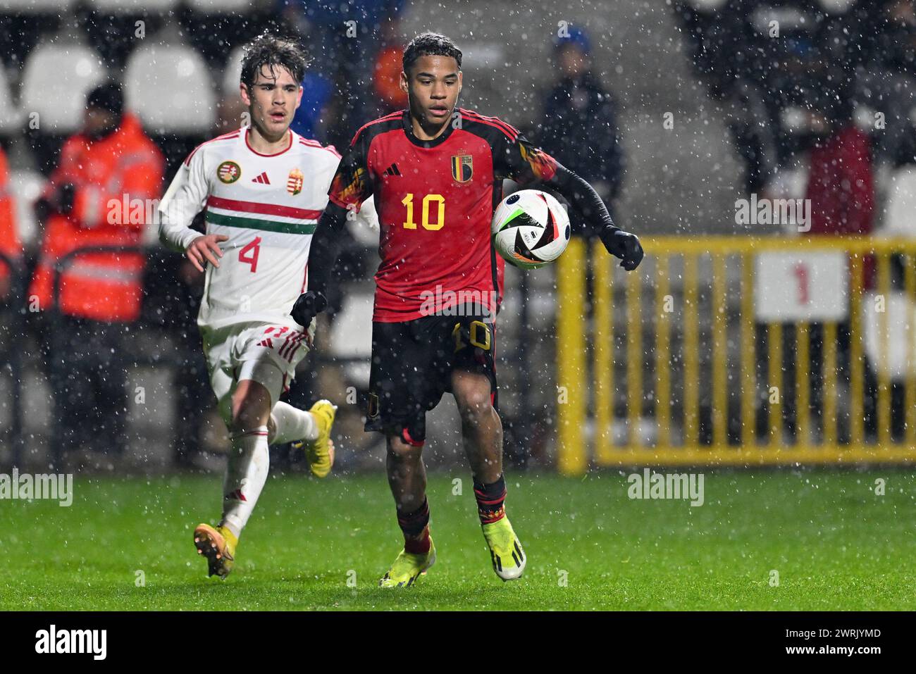 Tubize, Belgium. 12th Mar, 2024. Peter Milicz (4) of Hungary pictured ...
