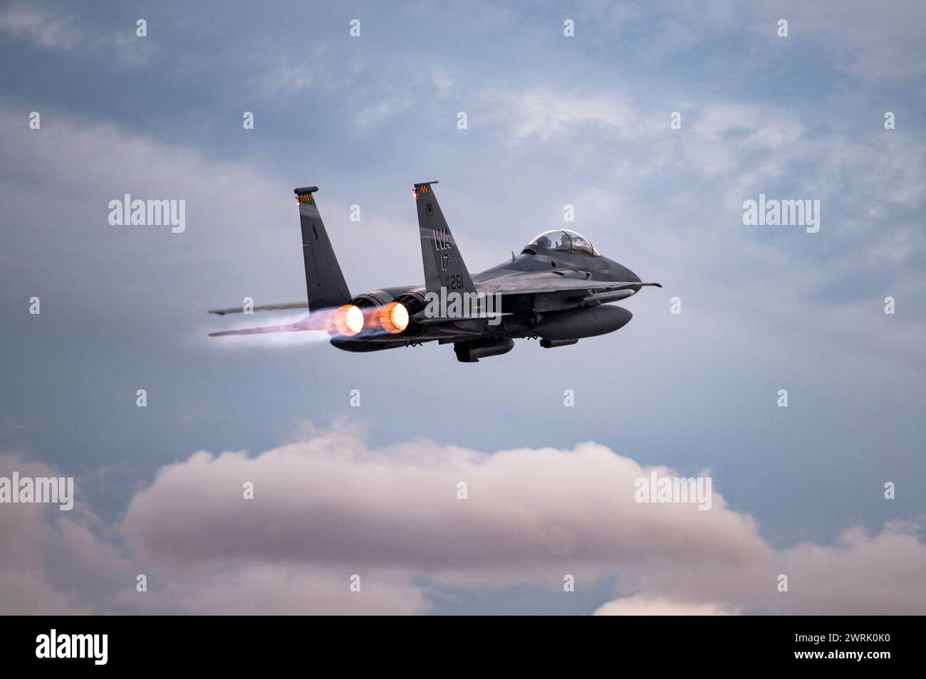 An F-15E Strike Eagle assigned to the 17th Weapons Squadron, Nellis Air ...