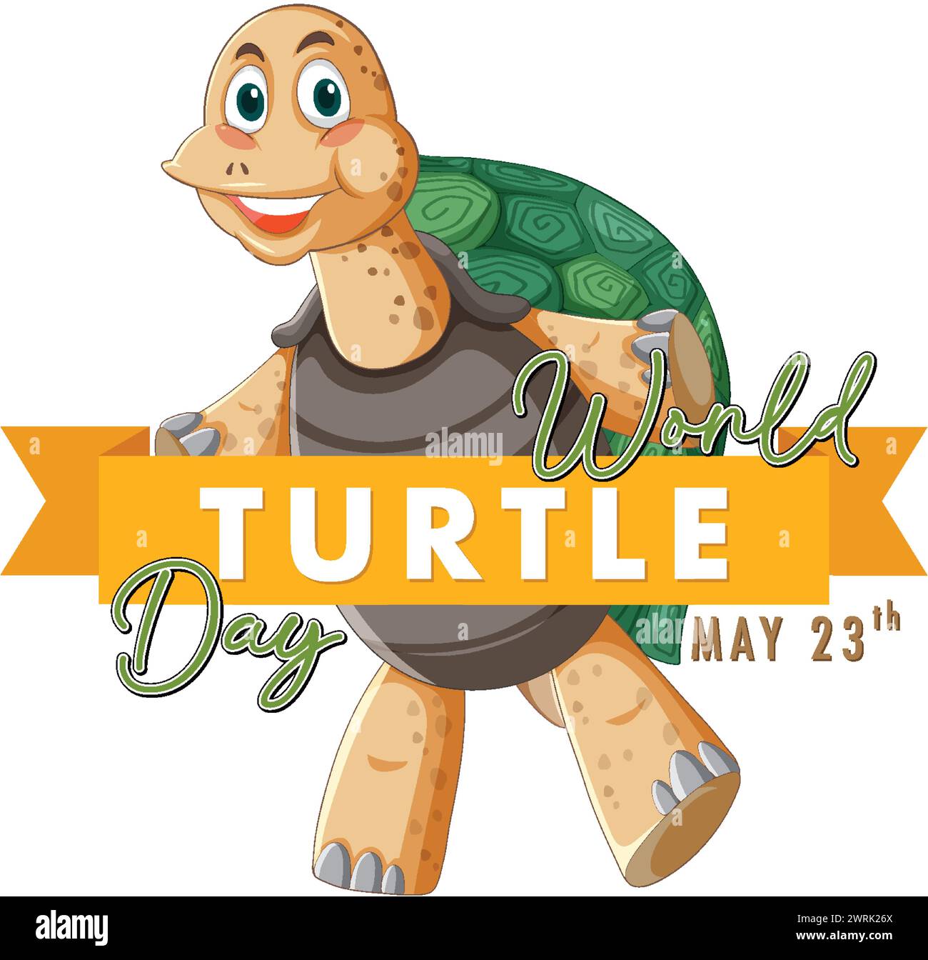 Cartoon turtle celebrating World Turtle Day Stock Vector Image & Art - Alamy