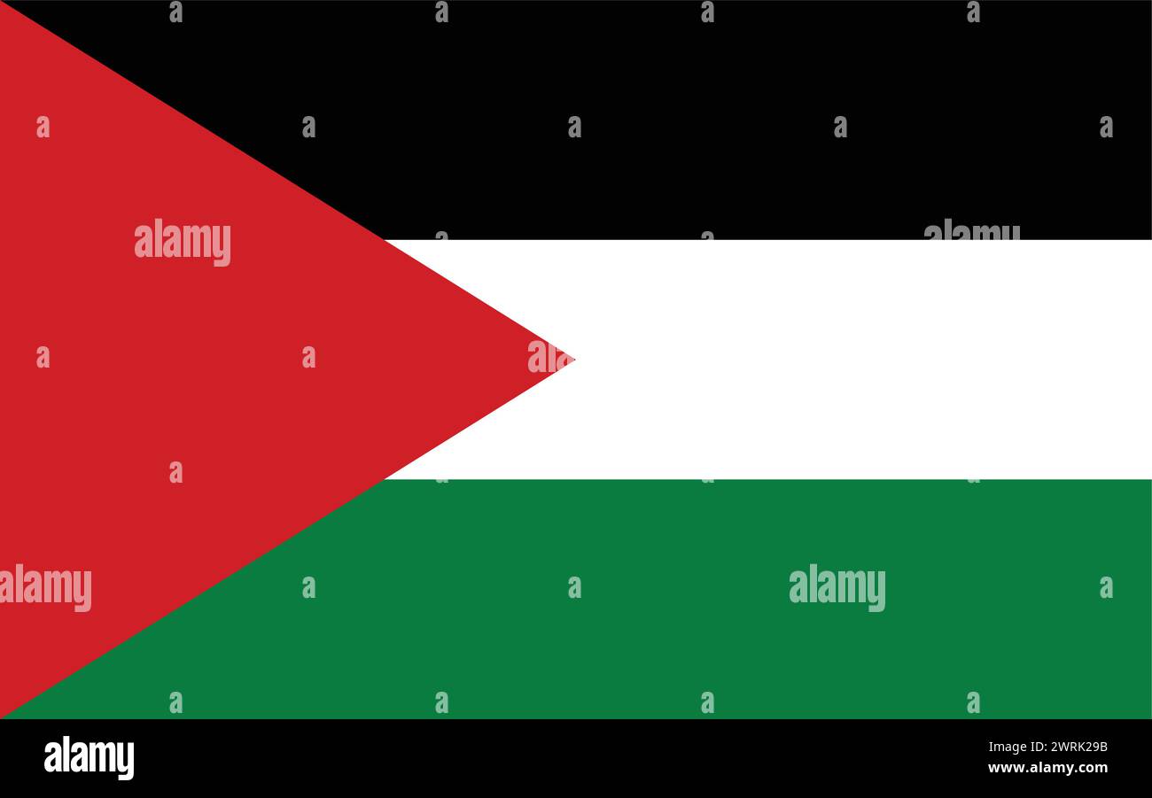 Illustration of the Palestinian flag, simple design Stock Vector Image ...