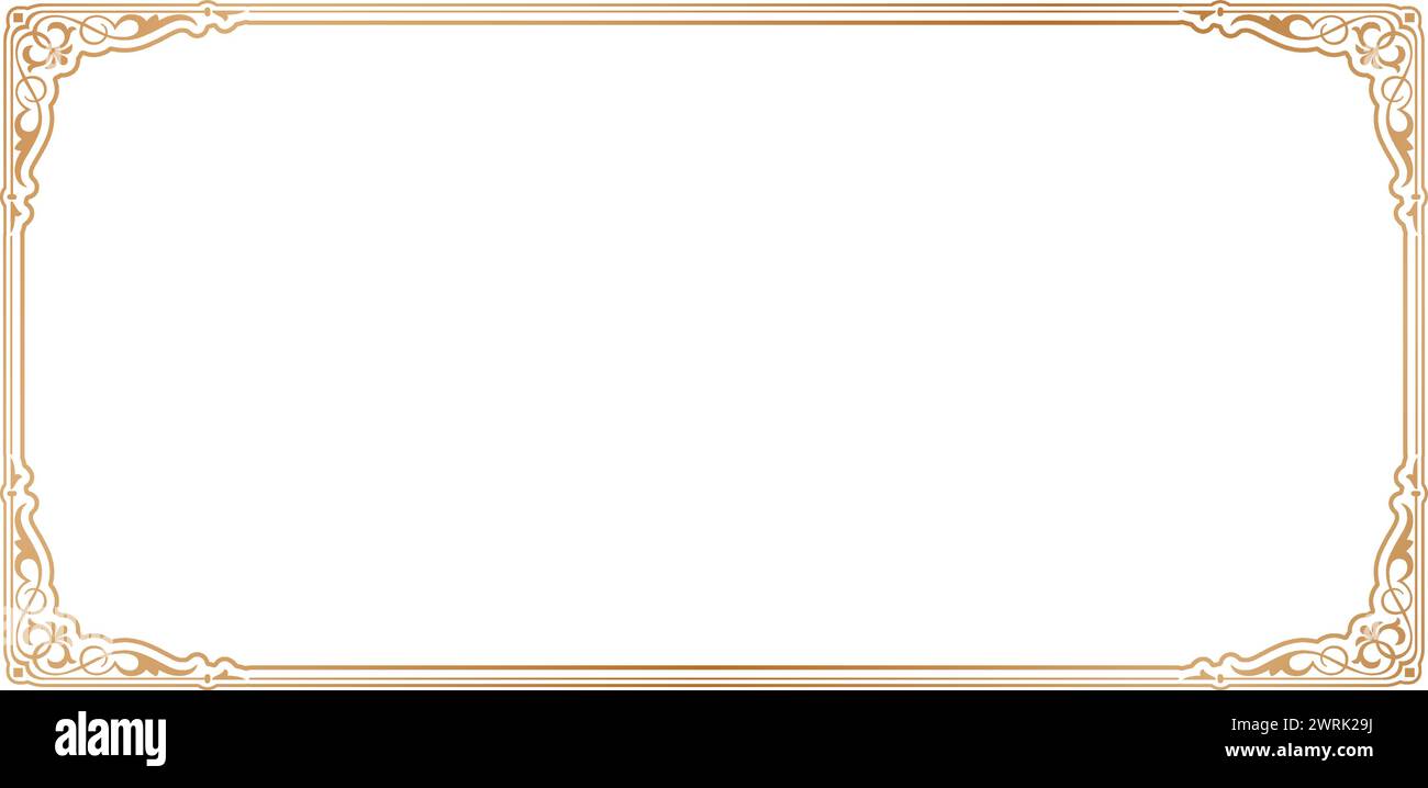 vector illustration Elegantly golden corner frame ornamental designs ...