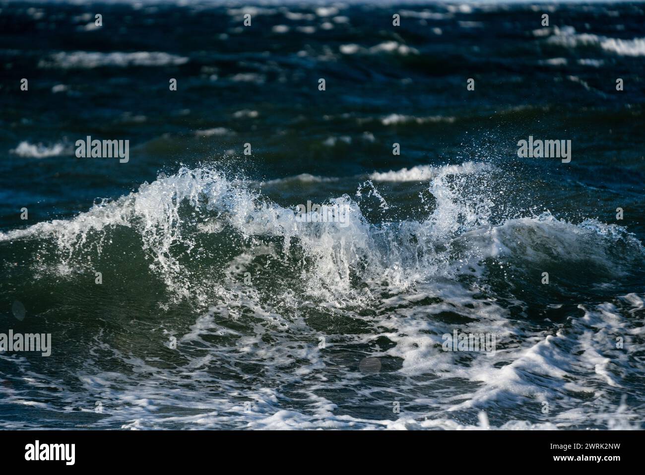 WHITE-CAPPING, TOP-BREAKING, WAVES, STORMY SEAS, BALTIC SEA: White ...