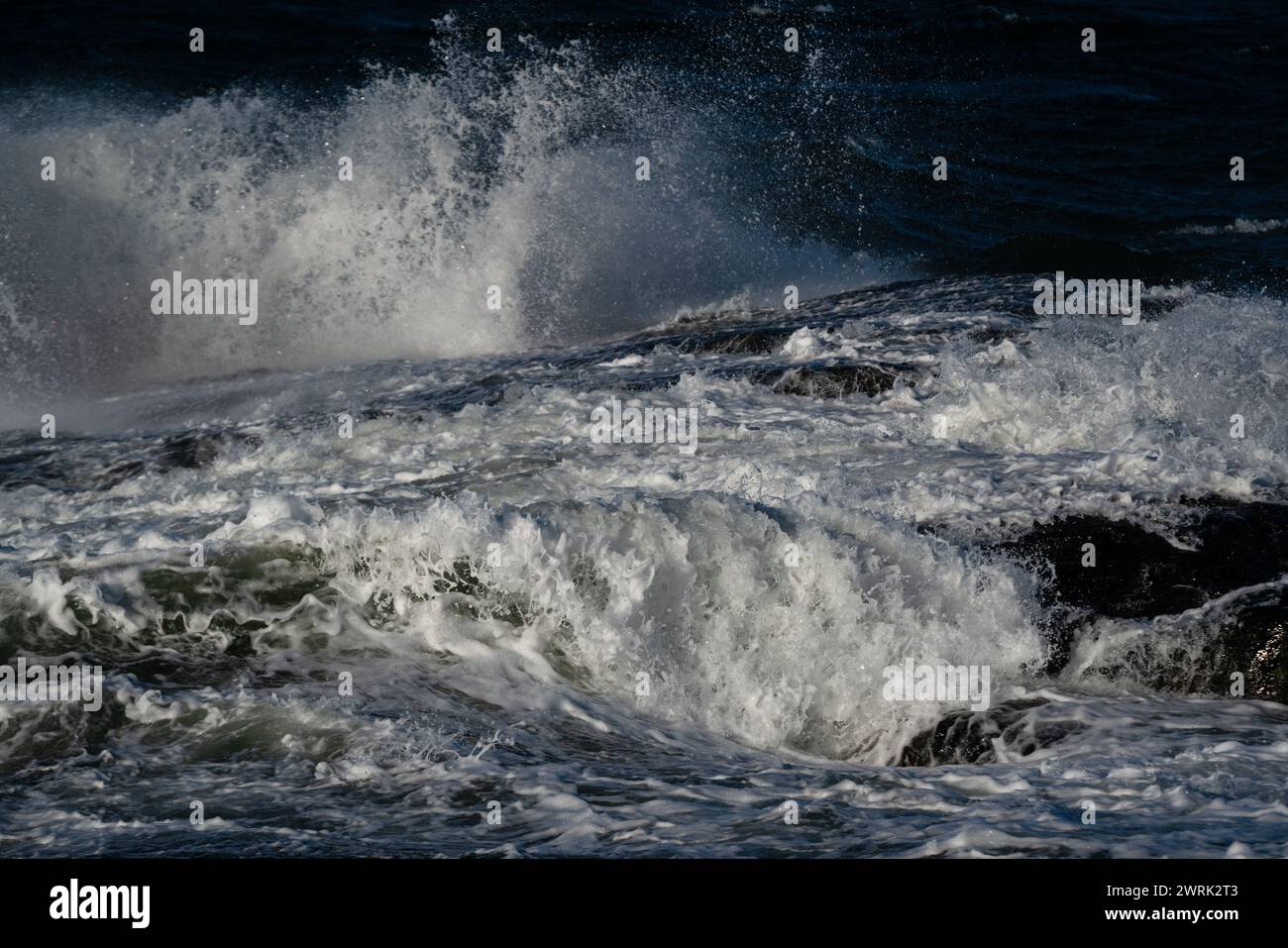 WHITE-CAPPING, TOP-BREAKING, WAVES, STORMY SEAS, BALTIC SEA: White ...