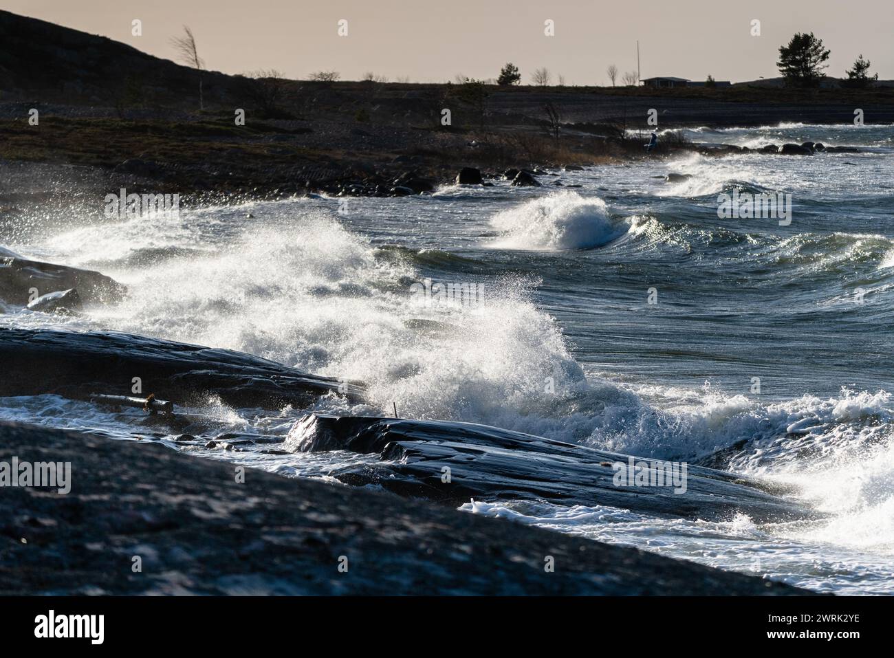 HUGE STORM WAVES CRASH ON A REMOTE ISLAND BEACH, BALTIC SEA: Storm ...