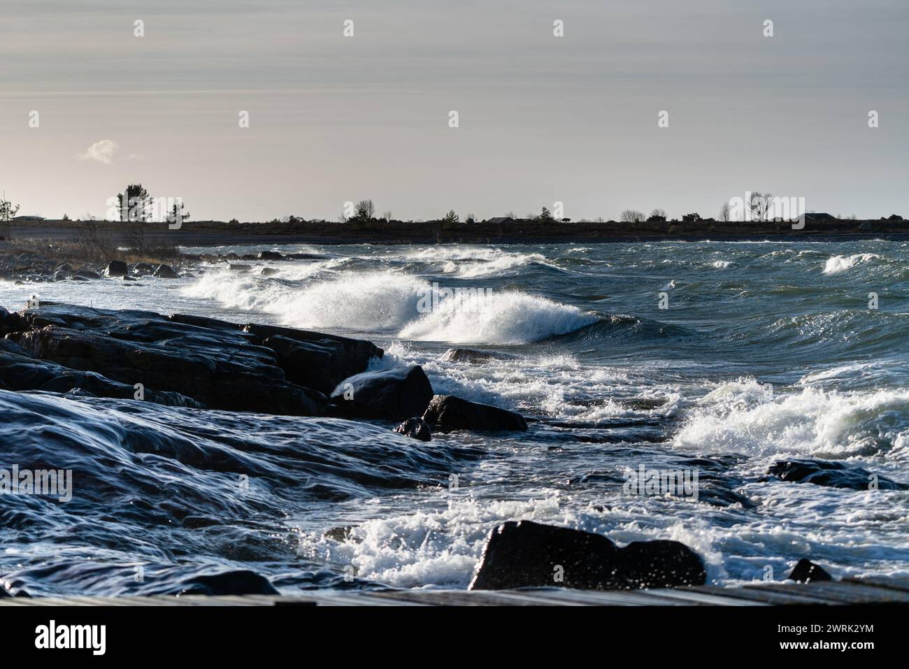 HUGE STORM WAVES CRASH ON A REMOTE ISLAND BEACH, BALTIC SEA: Storm ...