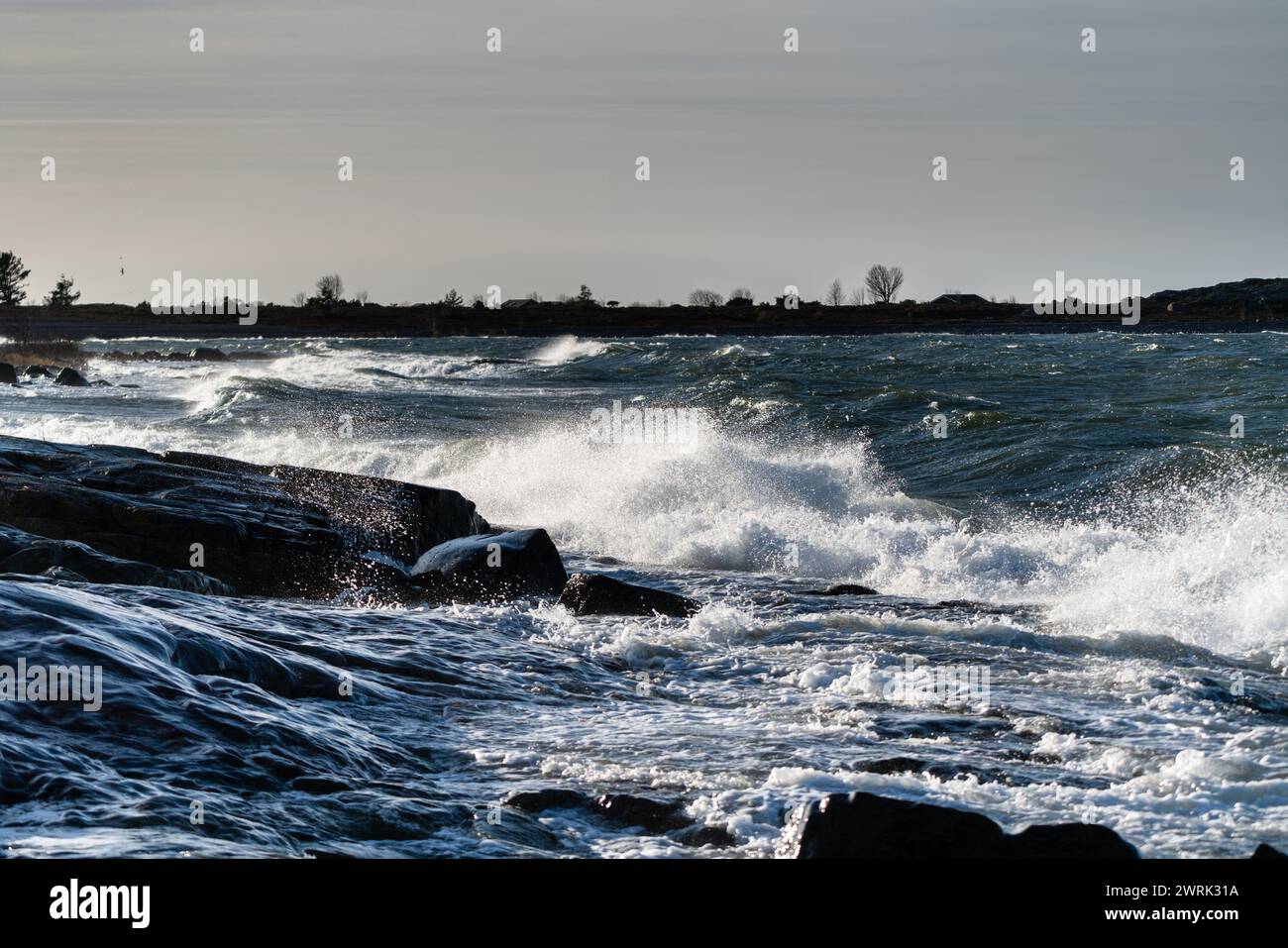 HUGE STORM WAVES CRASH ON A REMOTE ISLAND BEACH, BALTIC SEA: Storm ...