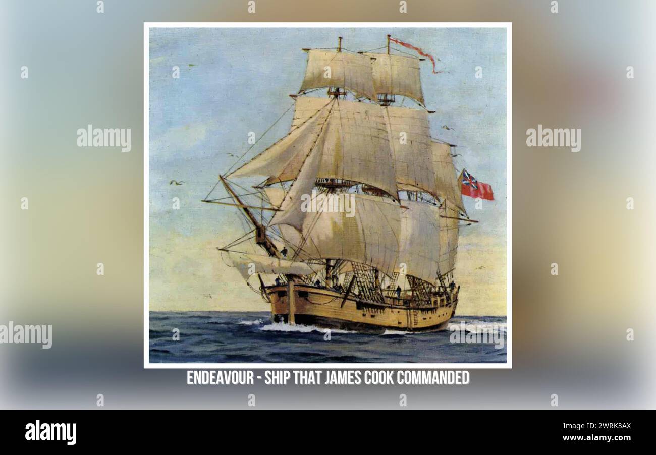 Endeavour - the ship commanded by James Cook Stock Photo - Alamy