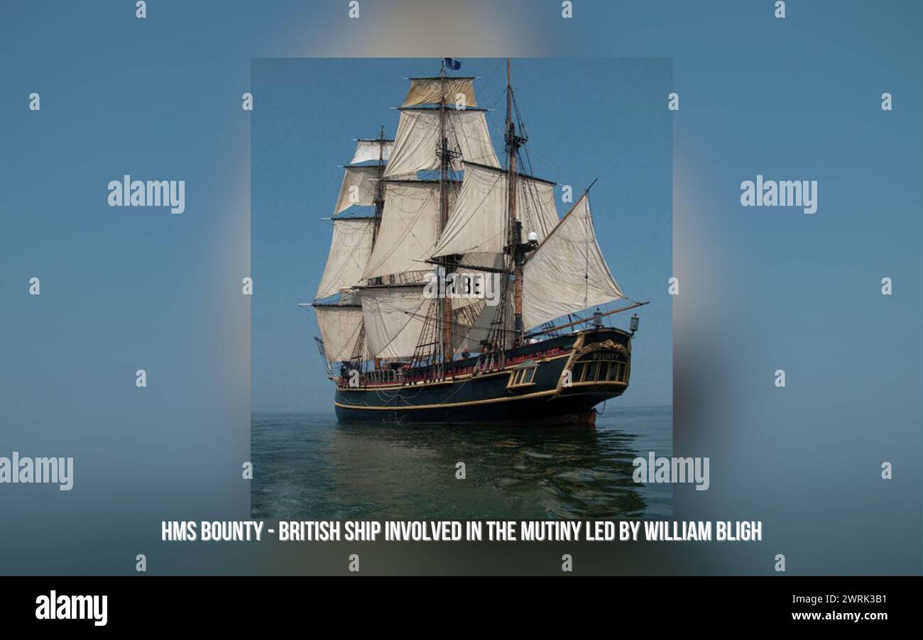 HMS Bounty - a British ship Stock Photo - Alamy