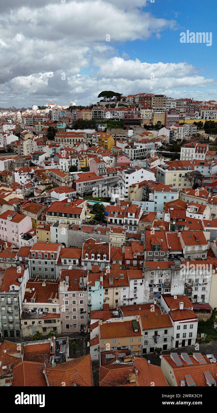 Vertical picture of Lisbon city Stock Photo - Alamy