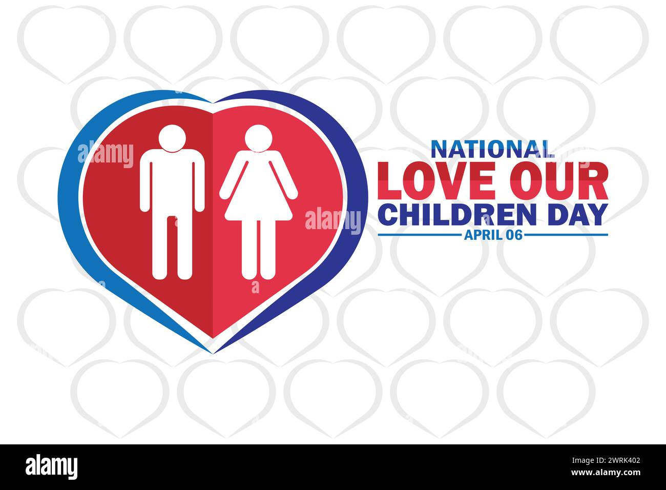 National Love Our Children Day. Holiday concept. Template for background, banner, card, poster ...