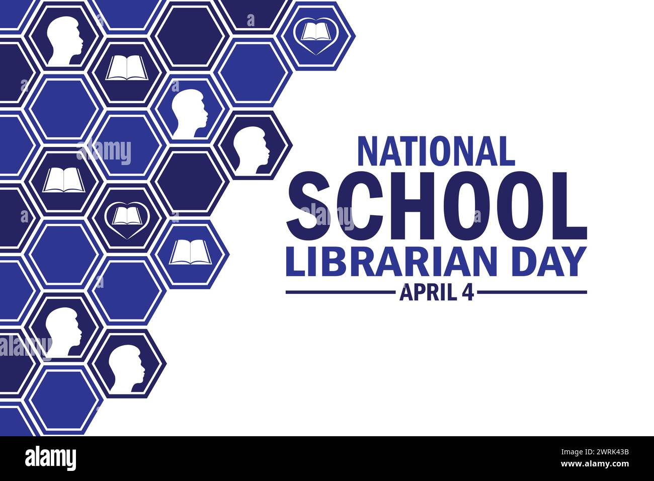 National School Librarian Day wallpaper with typography. National ...