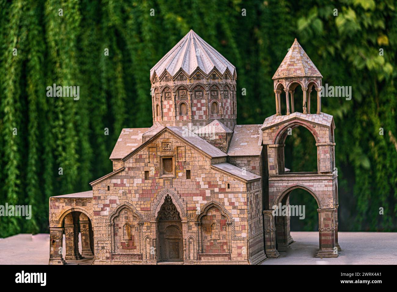 The mini model of Saint Stepanos Monastery. Iran Stock Photo - Alamy