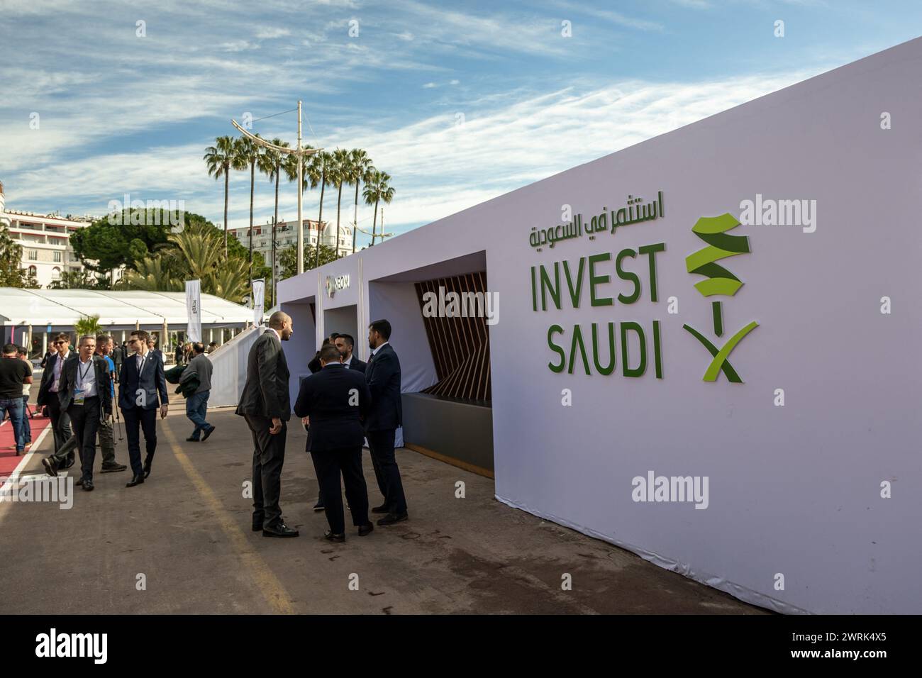 Cannes, France. 12th Mar, 2024. Exterior view of Invest Saudi's Neom ...