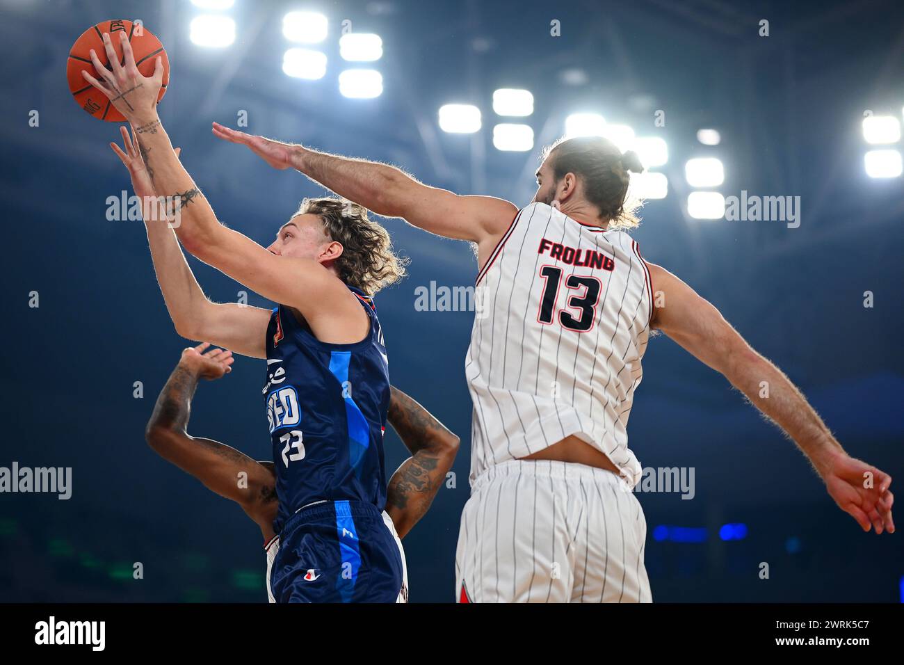 Melbourne, Australia. 13th Mar, 2024. Luke Travers of Melbourne United ...
