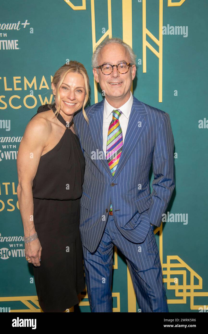 New York, United States. 12th Mar, 2024. (L-R) Amor Towles and Margaret ...