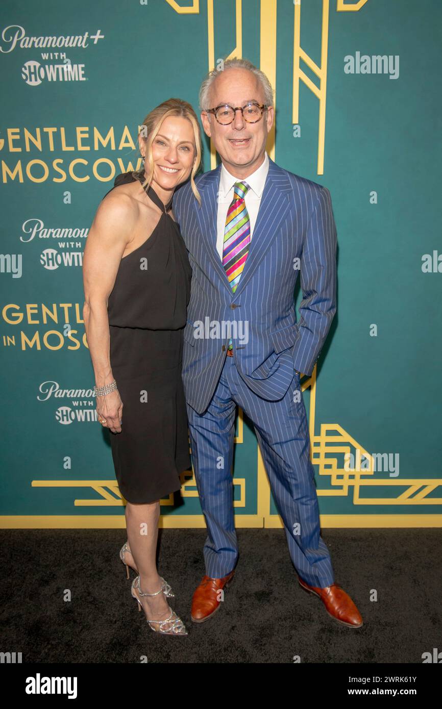 New York, United States. 12th Mar, 2024. (L-R) Amor Towles and Margaret ...
