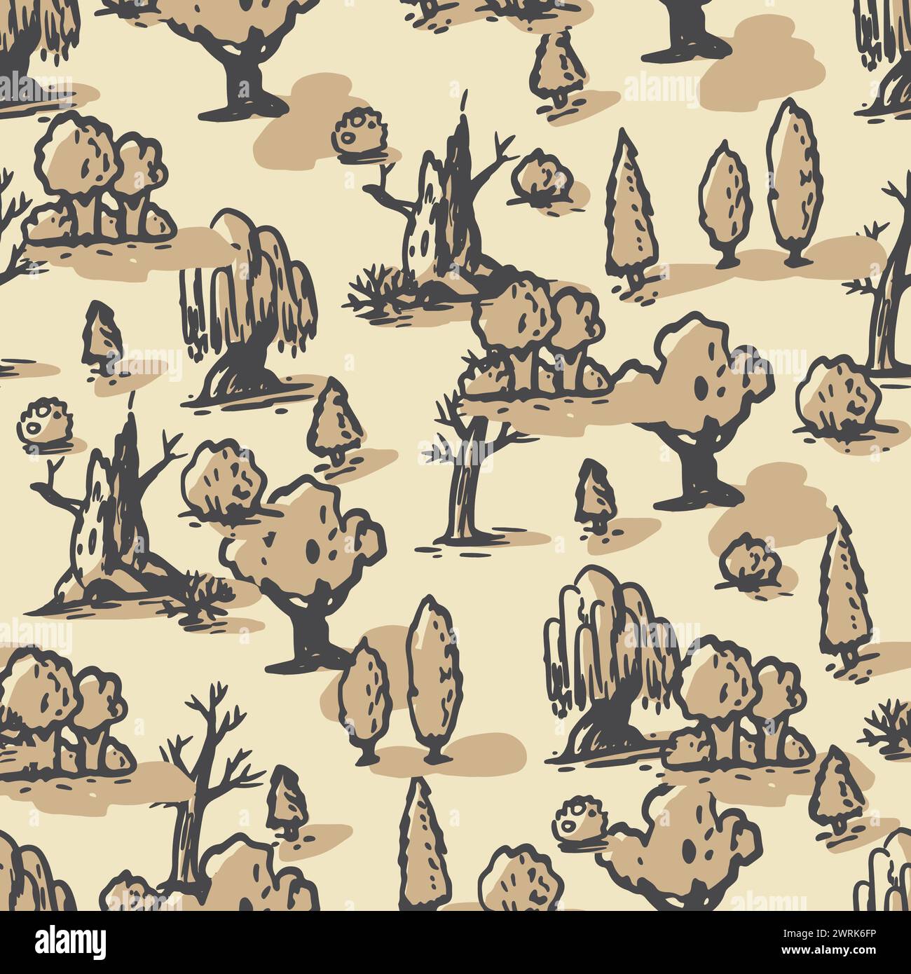 Seamless pattern. Forest top view. Park view from above Stock Vector ...