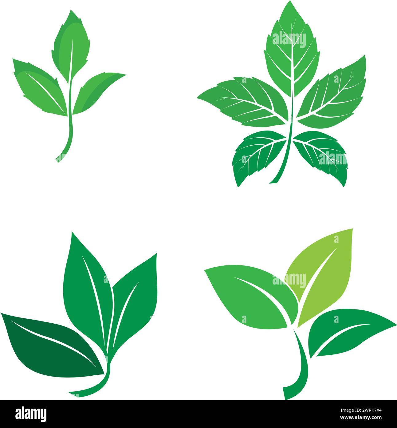 leaf logo icon vektor illustration design Stock Vector Image & Art - Alamy