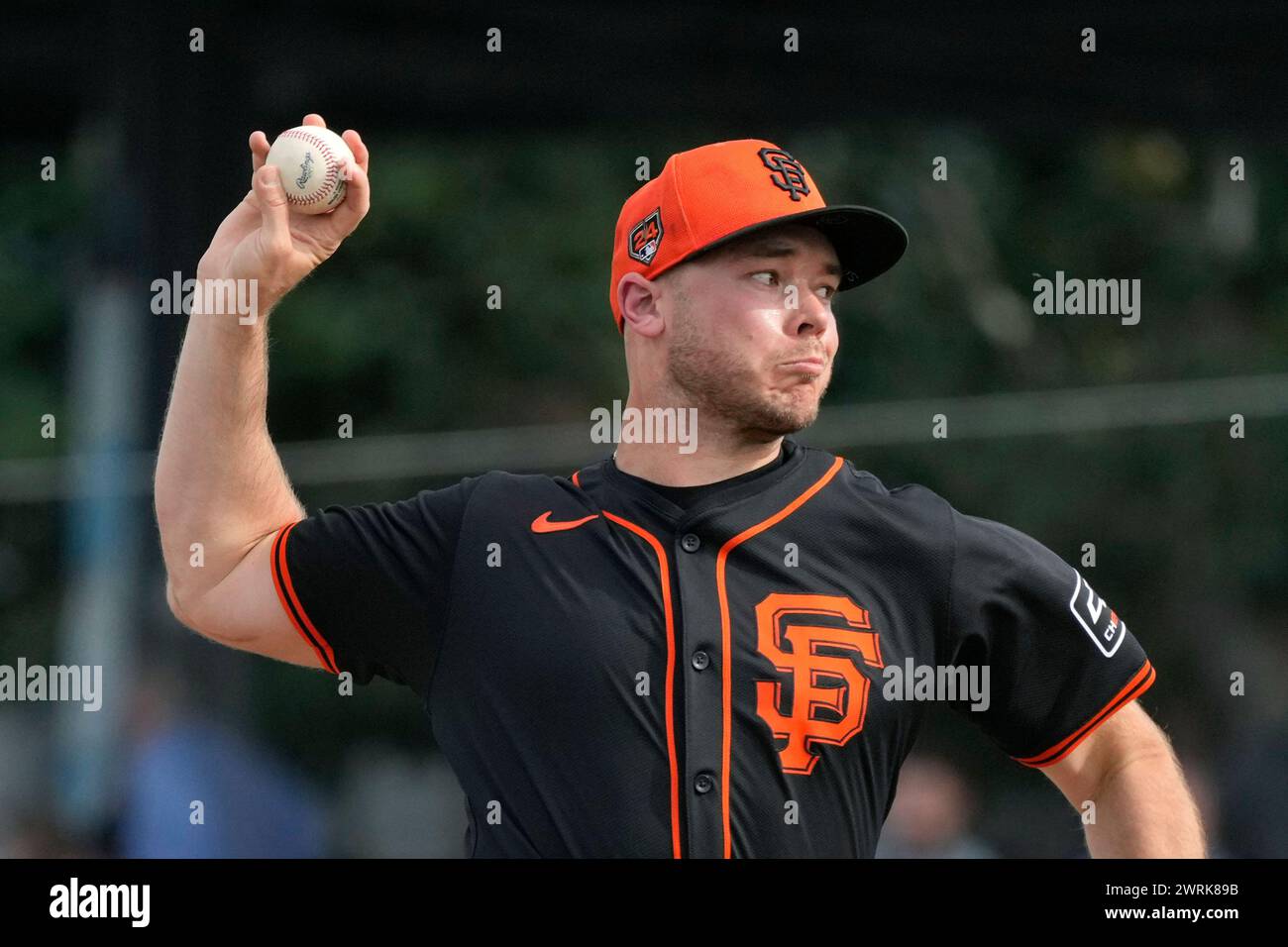 San Francisco Giants pitcher Daulton Jefferies throws against the ...