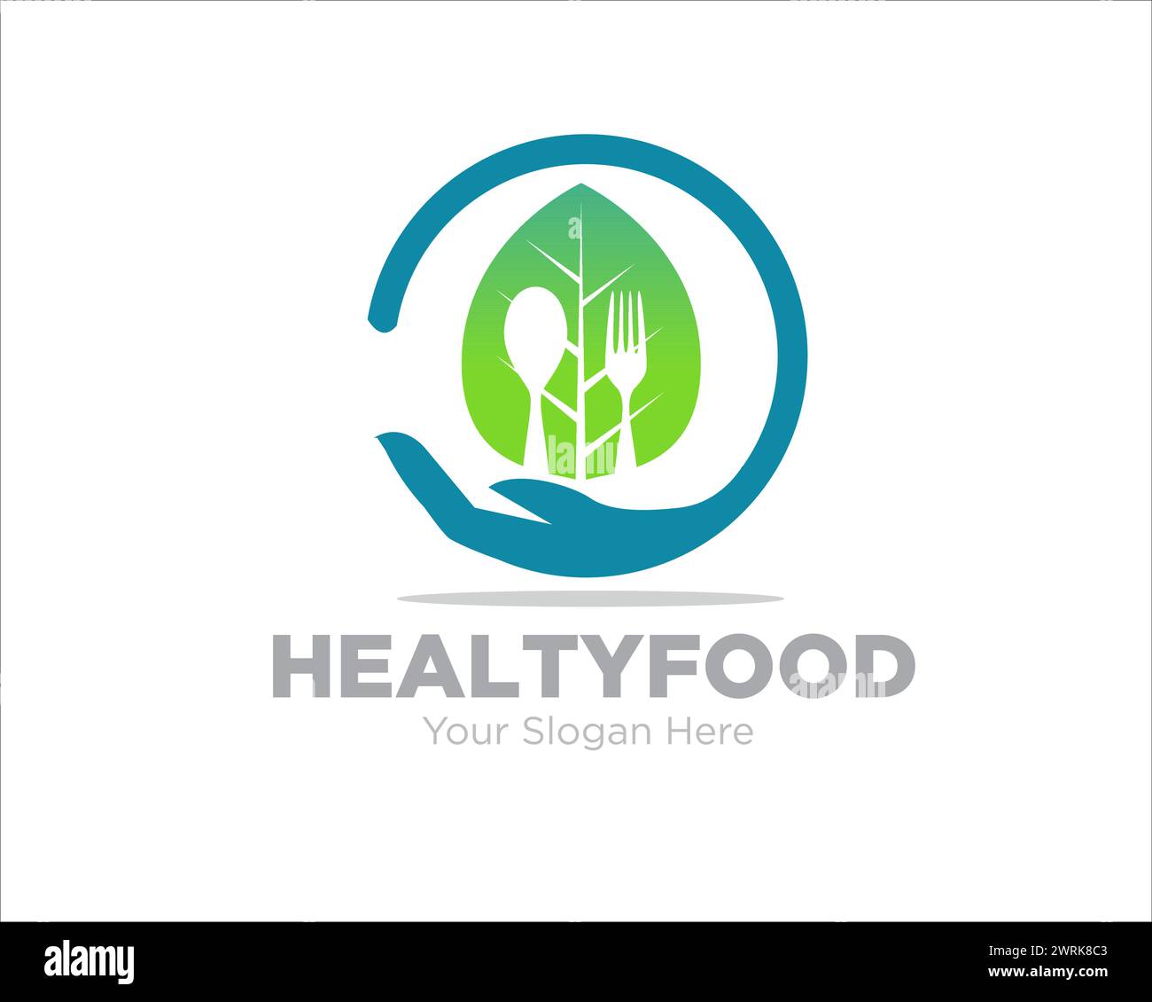 eco healthy food logo designs for nutrition life Stock Vector Image ...