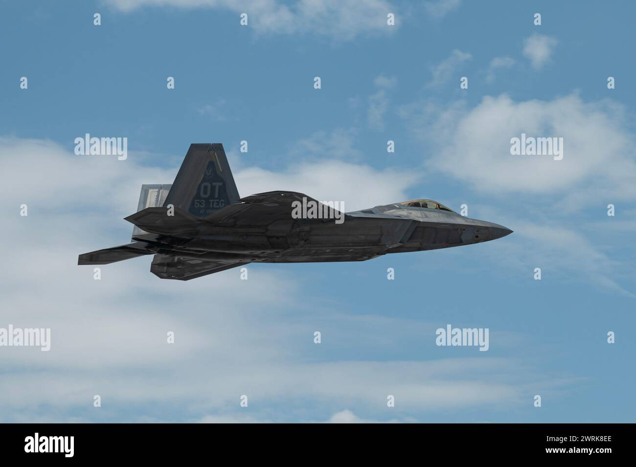 An F-22 Raptor II fighter jet assigned to the 422nd Test and Evaluation ...