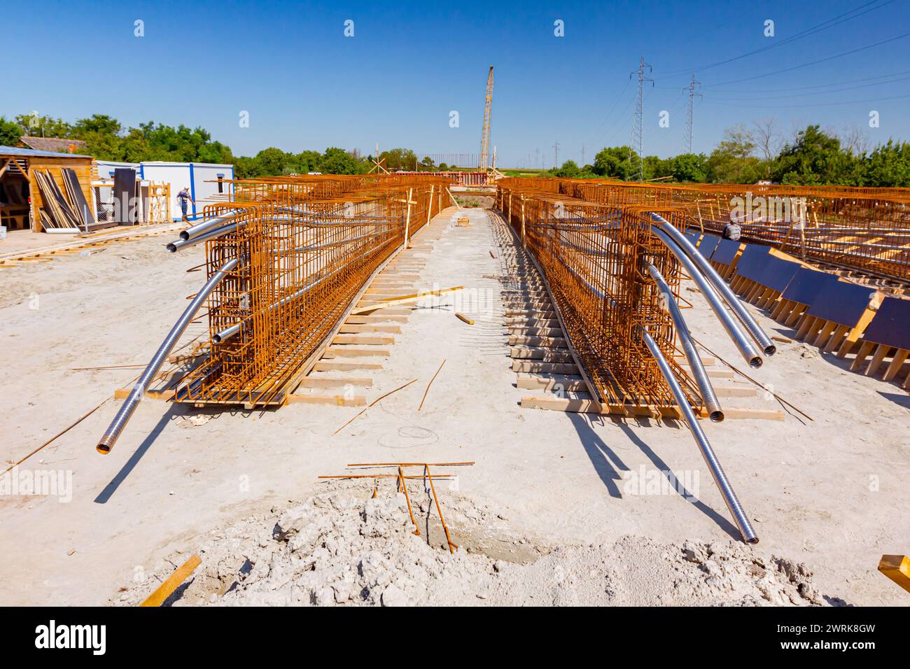 Steel pipes for introducing cables pulled through quadratic ...
