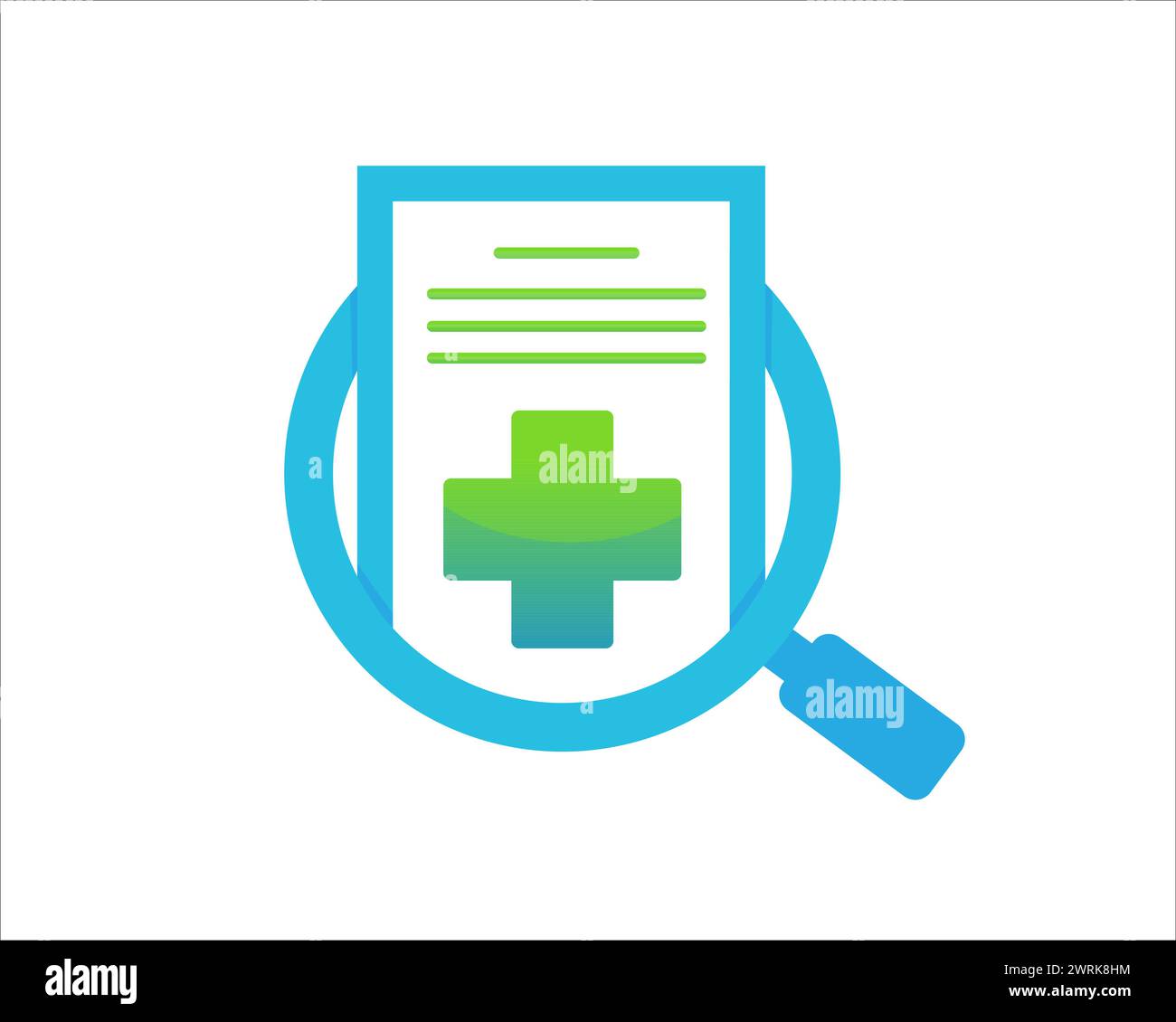 health diagnose research logo designs simple modern Stock Vector Image ...