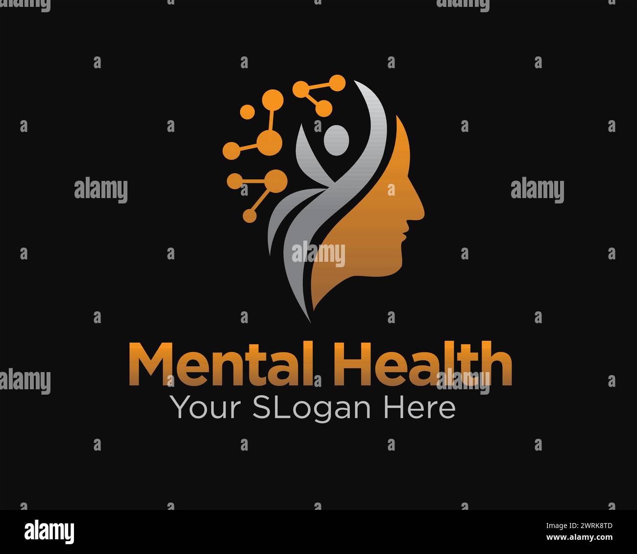 mental tech consult logo with people health figure Stock Vector Image ...