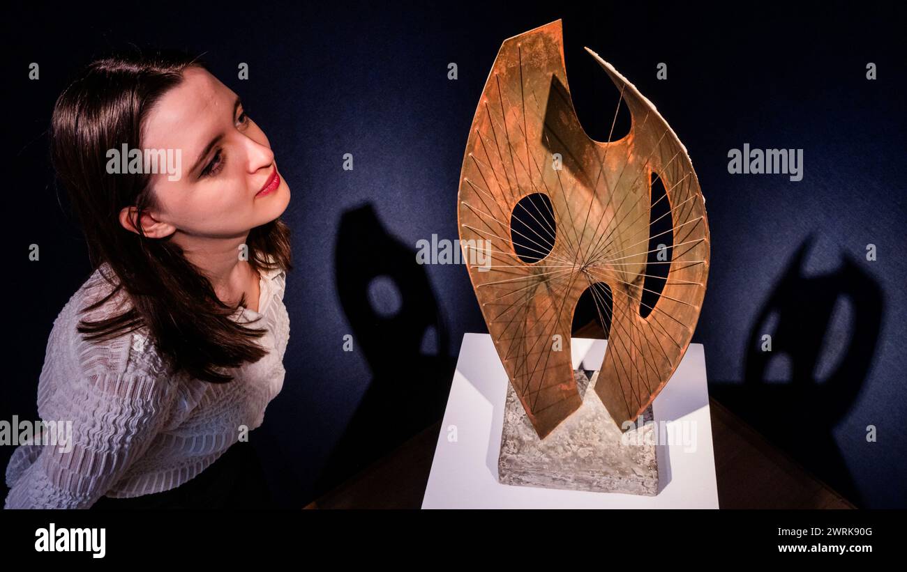 London, UK. 13th Mar, 2024. Dame Barbara hepworth, Maquette for winged ...